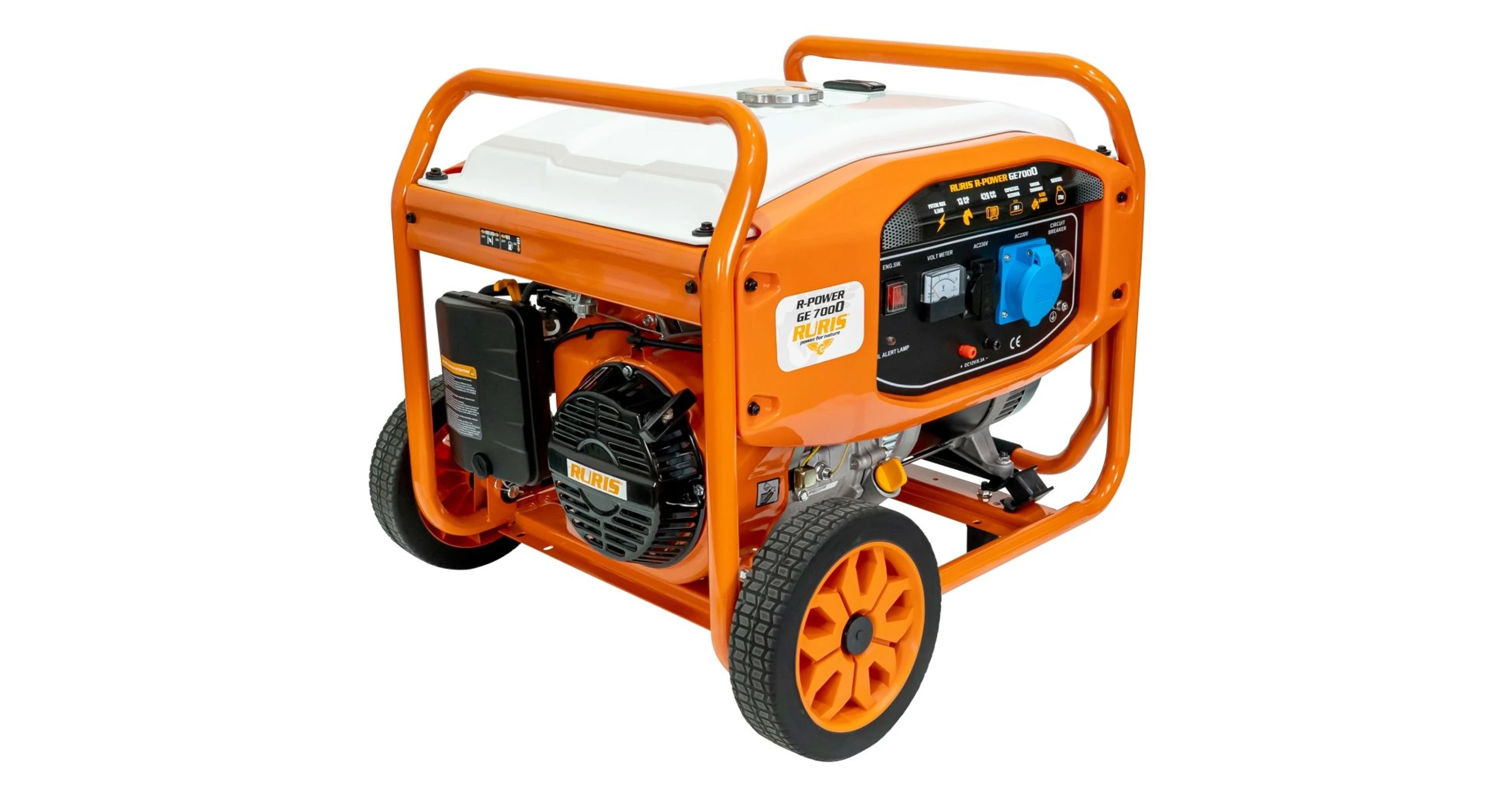 RURIS R-Power GE 7000 benzinmotoros egyfázisú áramfejlesztő, Max: 6500W ...